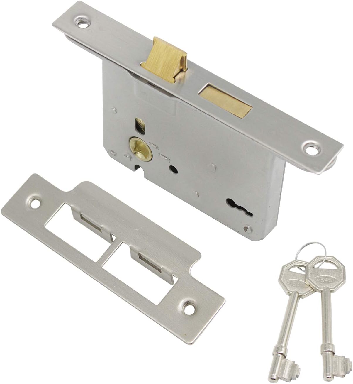 3 Lever Mortice Deadlock Entrance Lock Exterior/Interior Door Use ...