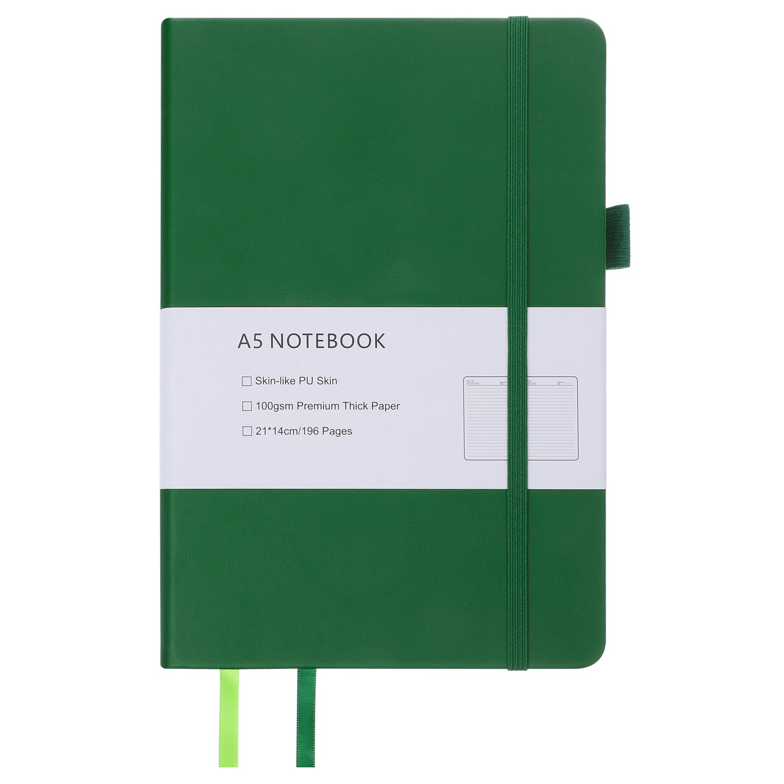 Thboxes Lined Journal Notebook, 196 Pages A5 Hardback Notebook Leather ...