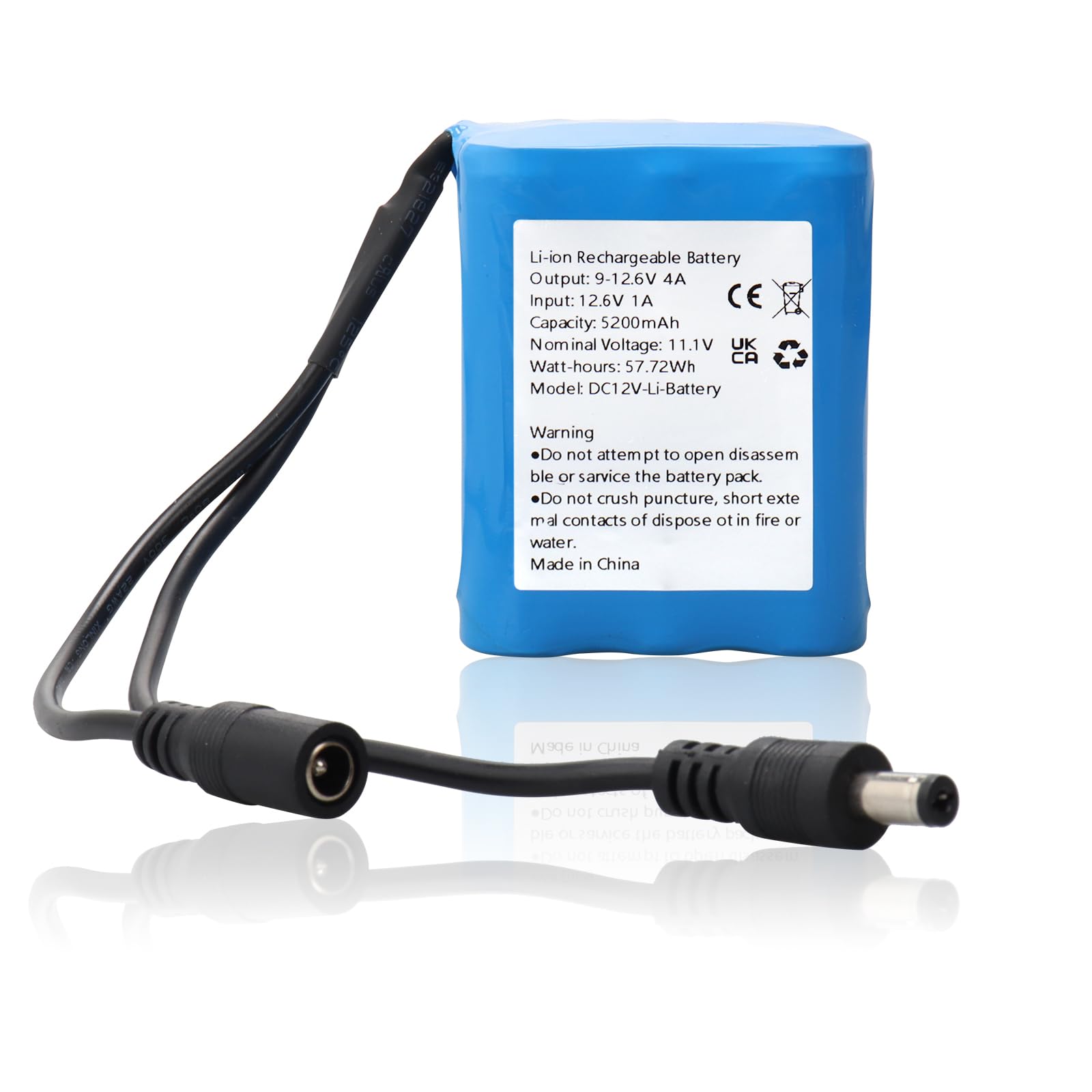MXJFYY DC12V Rechargeable Lithium-ion Battery Pack for MP3 Players ...