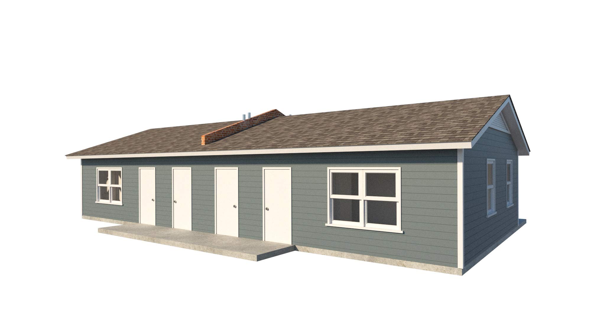 Small One Story Houses Roof Duplex House Plan One Story Ranch