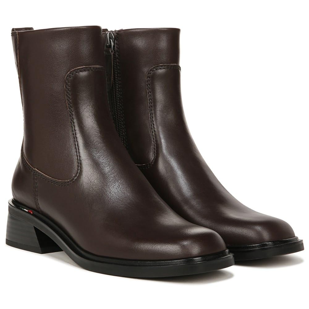 Snapklik.com : Womens Gracelyn Low Block Heel Ankle Boot Castagno Brown ...