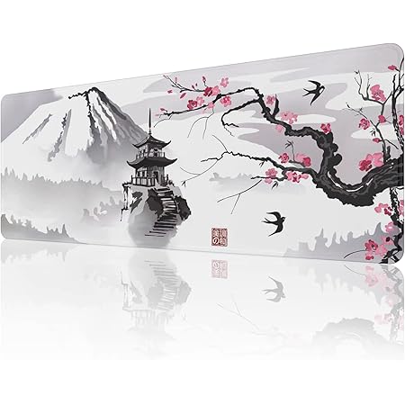 Nyfter - XXL Gaming Mauspad Sakura Weiß 900 x 500mm Premium Fuji ...