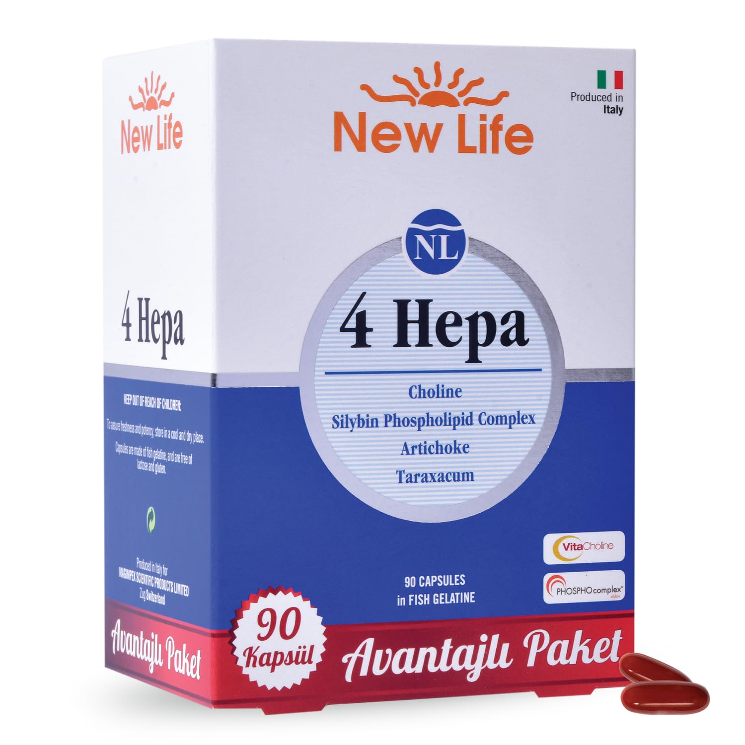 New Life 4 Hepa - 90 Kapsül : Amazon.com.tr: Sağlık ve Bakım