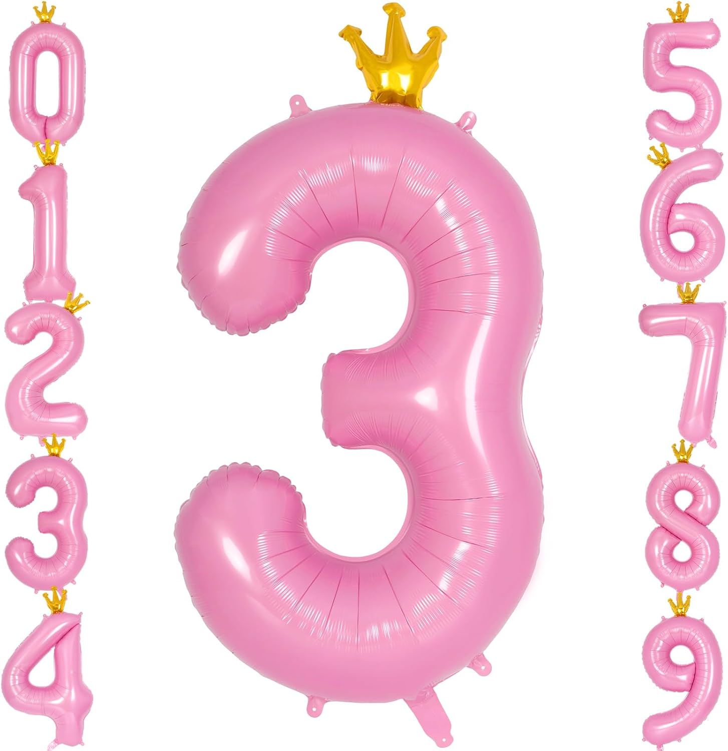 Amazon Crown Pink Number 3 Balloon 40 Inch Big Large Foil Helium amazon-crown-pink-number-3-balloon-40-inch-big-large-foil-helium