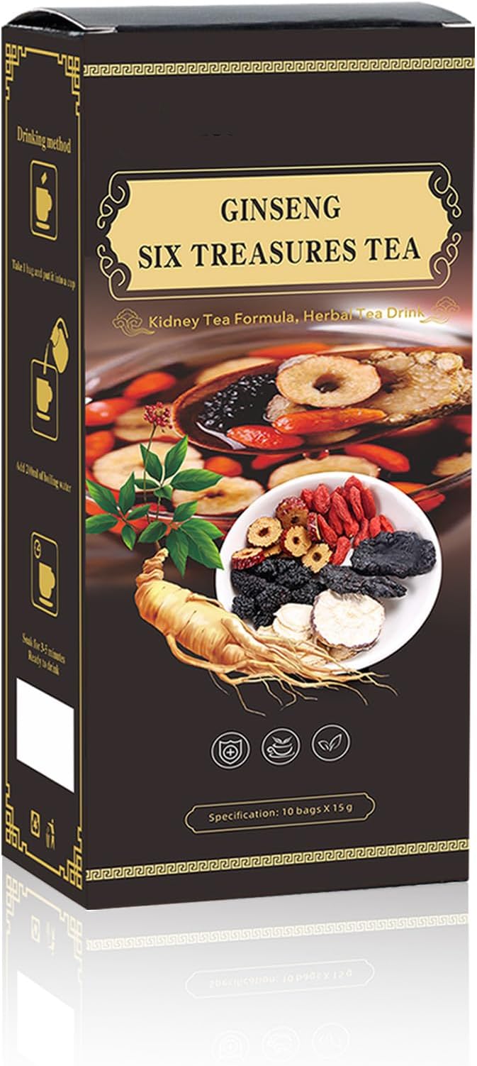 Amazon.com : Ginseng Six Treasure Tea, Kidney Tea Formula Ginseng Six ...
