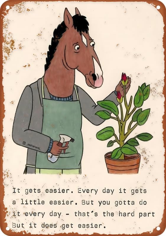 Amazon.com: CZEGPUB Bojack Horseman It Gets Easier Bojack Vintage ...
