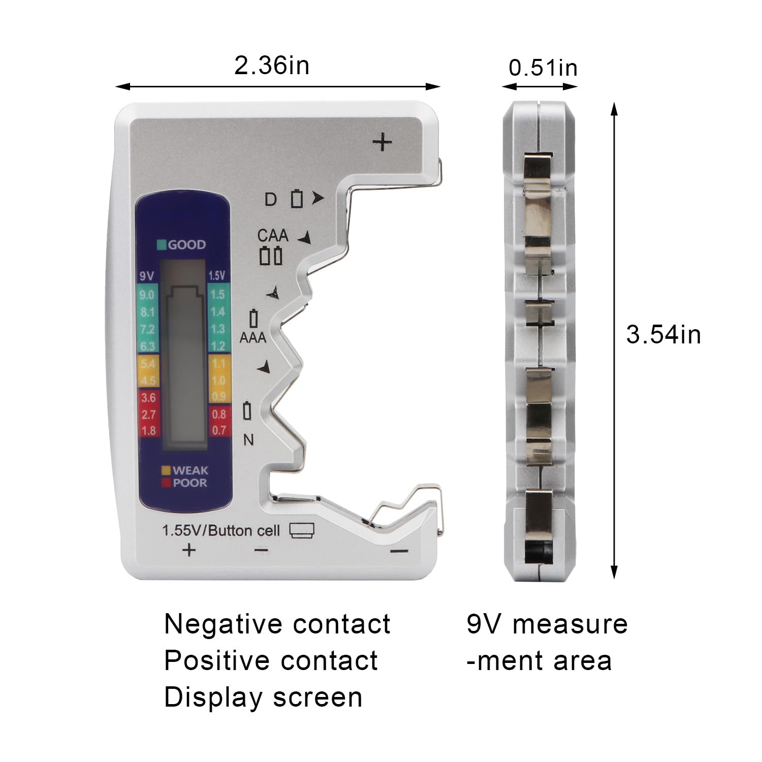 Snapklik.com : Battery Tester, Digital Universal Batteries Checker ...