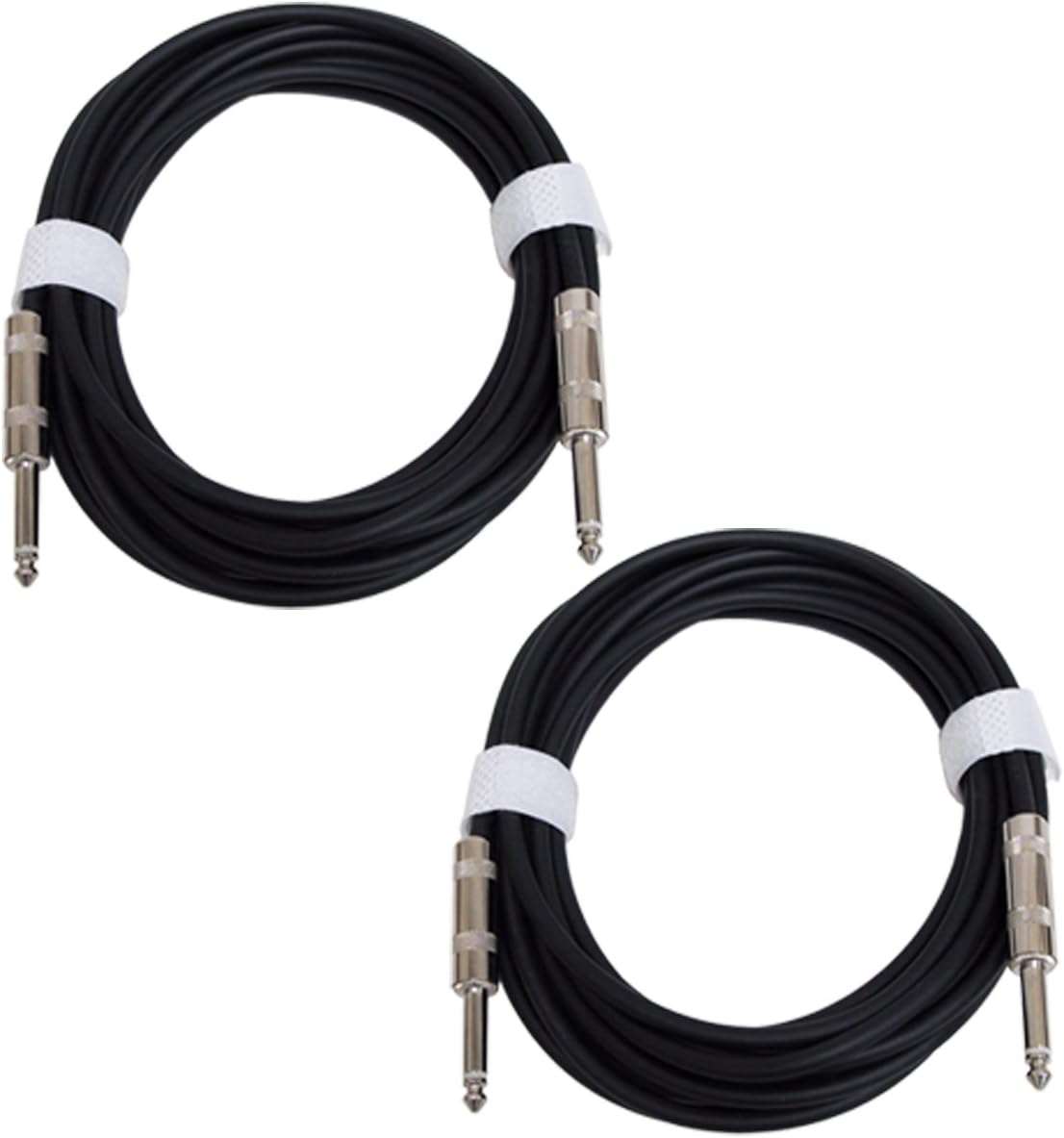 Amazon.com: GLS Audio 20ft Guitar Instrument Cables - 1/4" TS to 1/4 ...