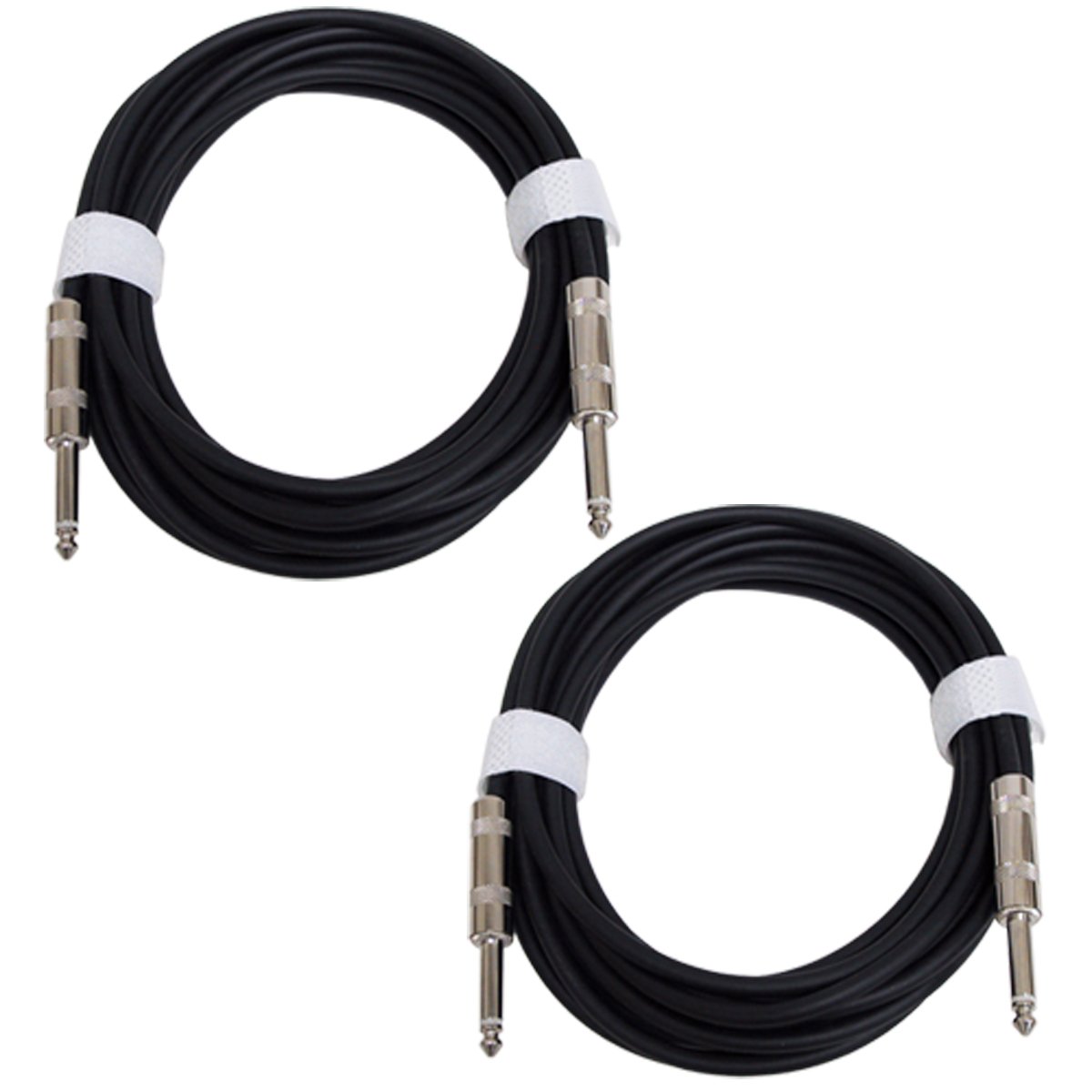 Amazon.com: GLS Audio 20ft Guitar Instrument Cables - 1/4" TS to 1/4 ...