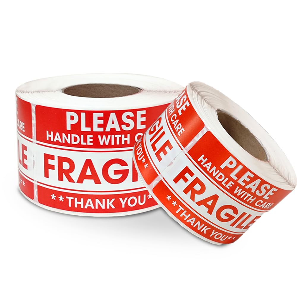 Amazon.com : 2" x 3" Fragile Stickers for Shipping, Handle with Care ...