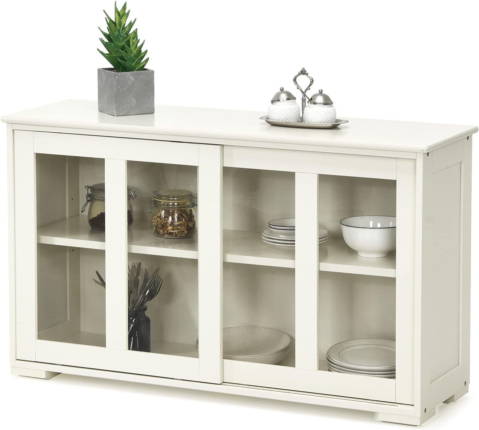 Amazon.com - Kitchen Stackable Storage Cabinet with Height Adjustable ...