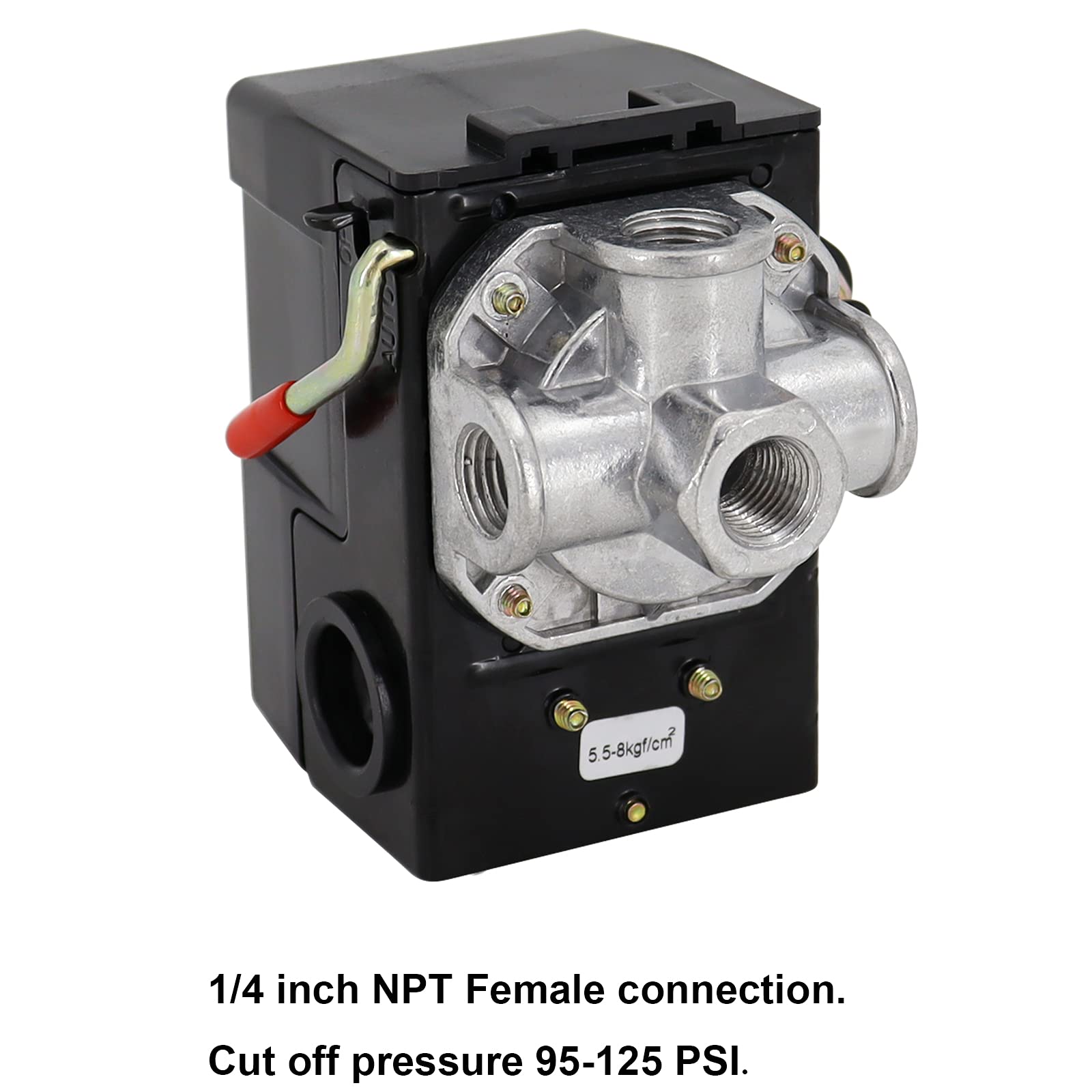Snapklik.com : Air Compressor Pressure Switch 95-125 PSI Control Unloader