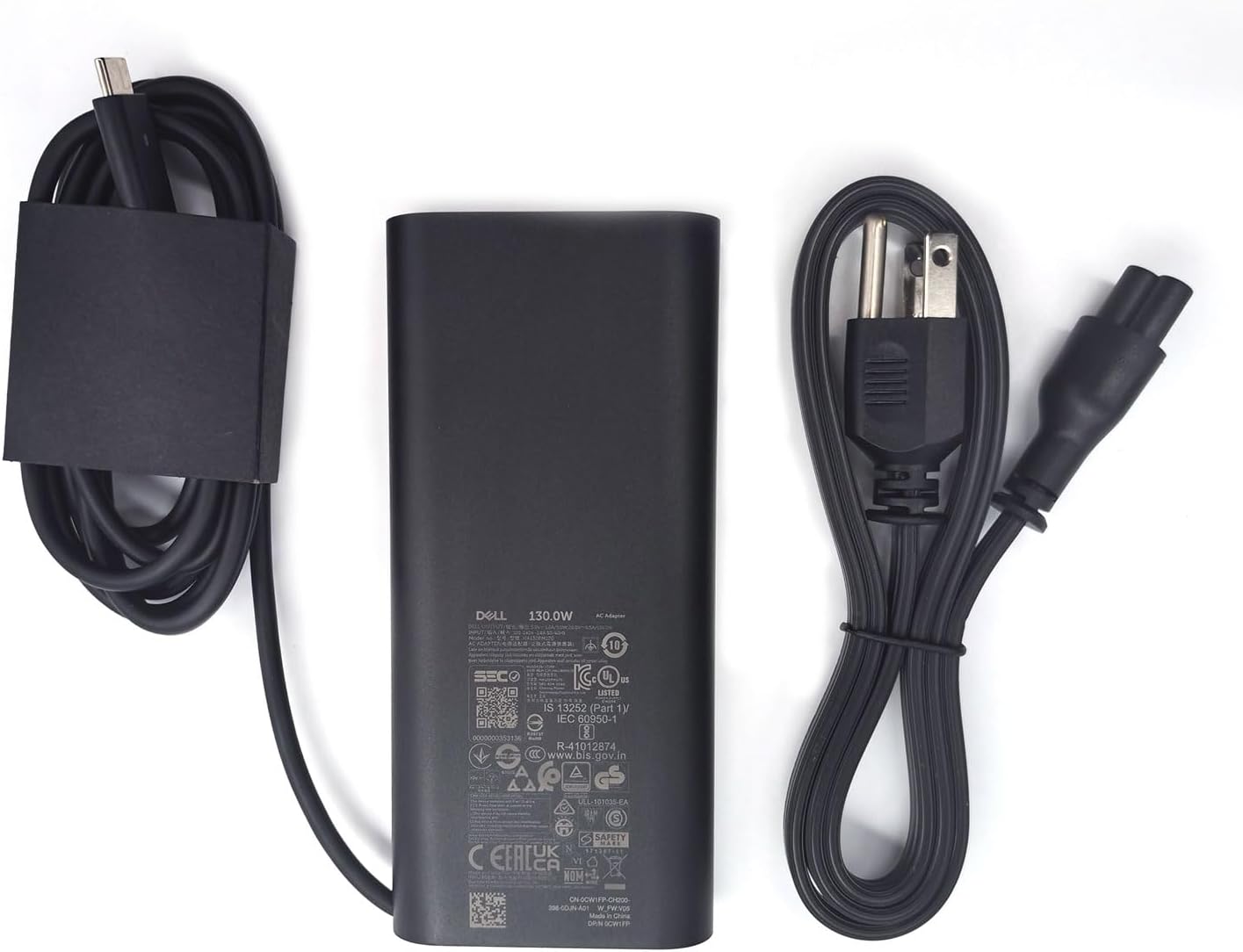 Amazon.com: Dell Laptop Charger 130W Watt USB Type C(USB-C) AC Power ...