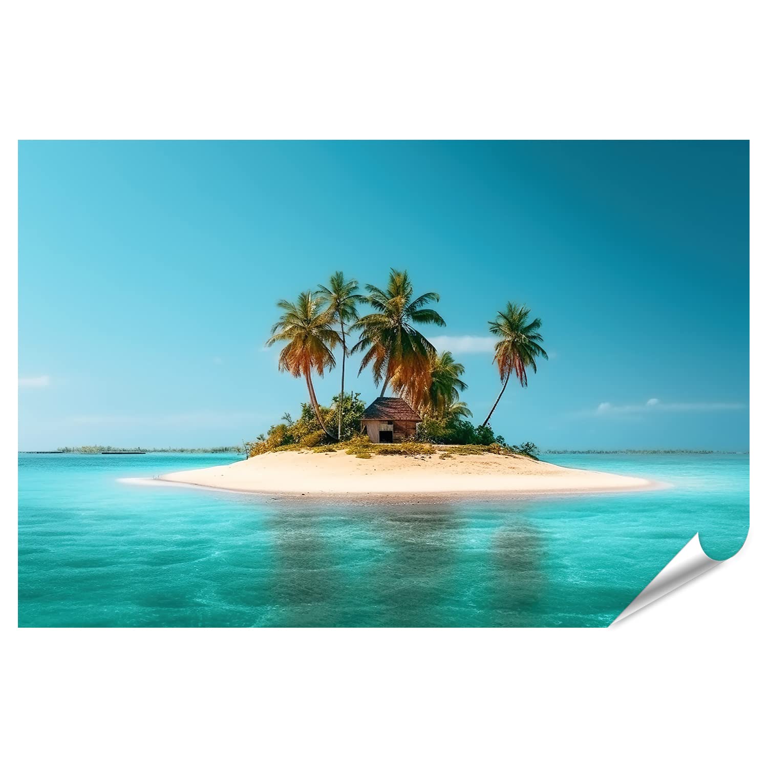 Paisaje Con Isla De Palmeras