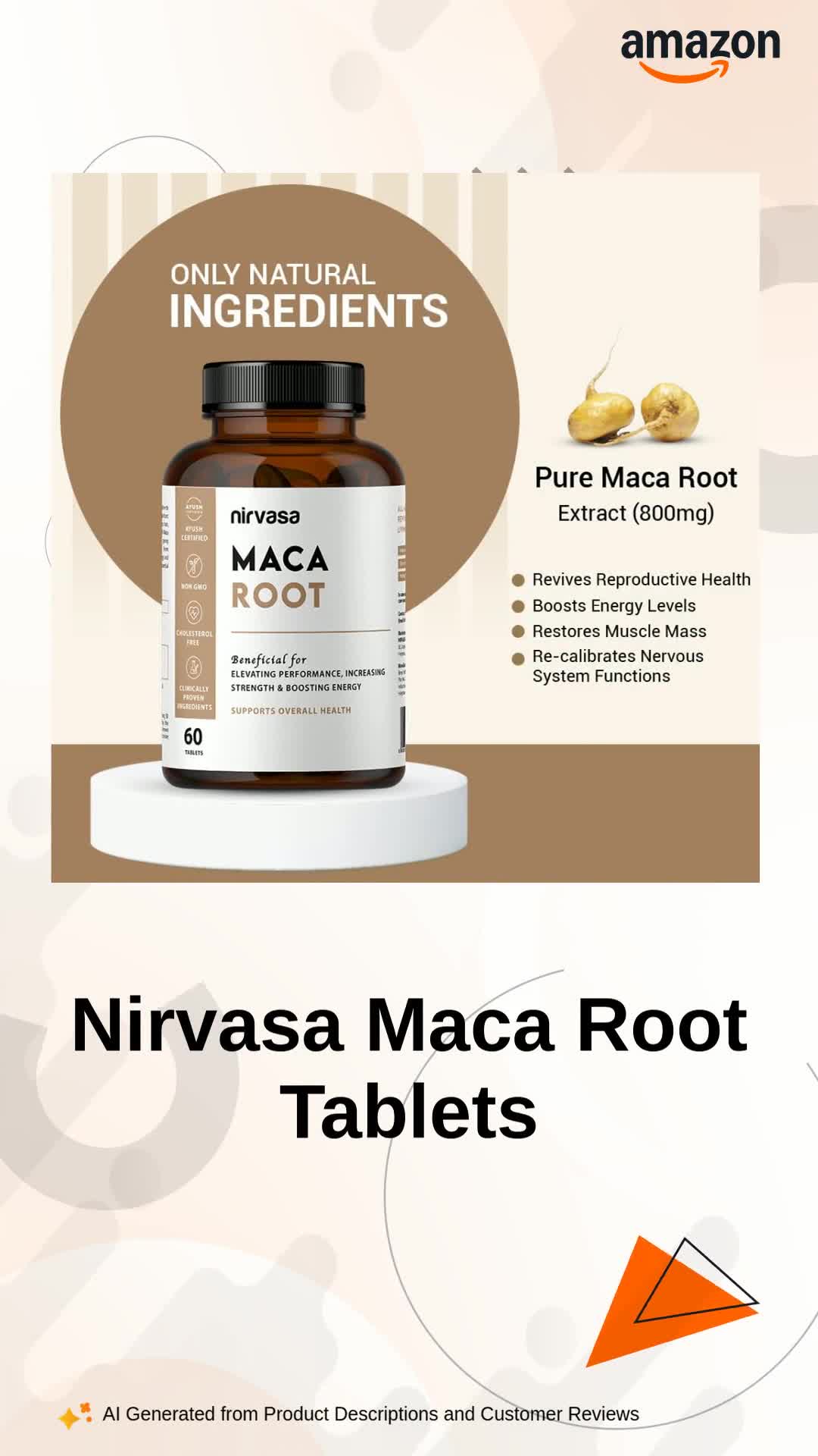 Watch Nirvasa Maca Root Tablets on Amazon Live