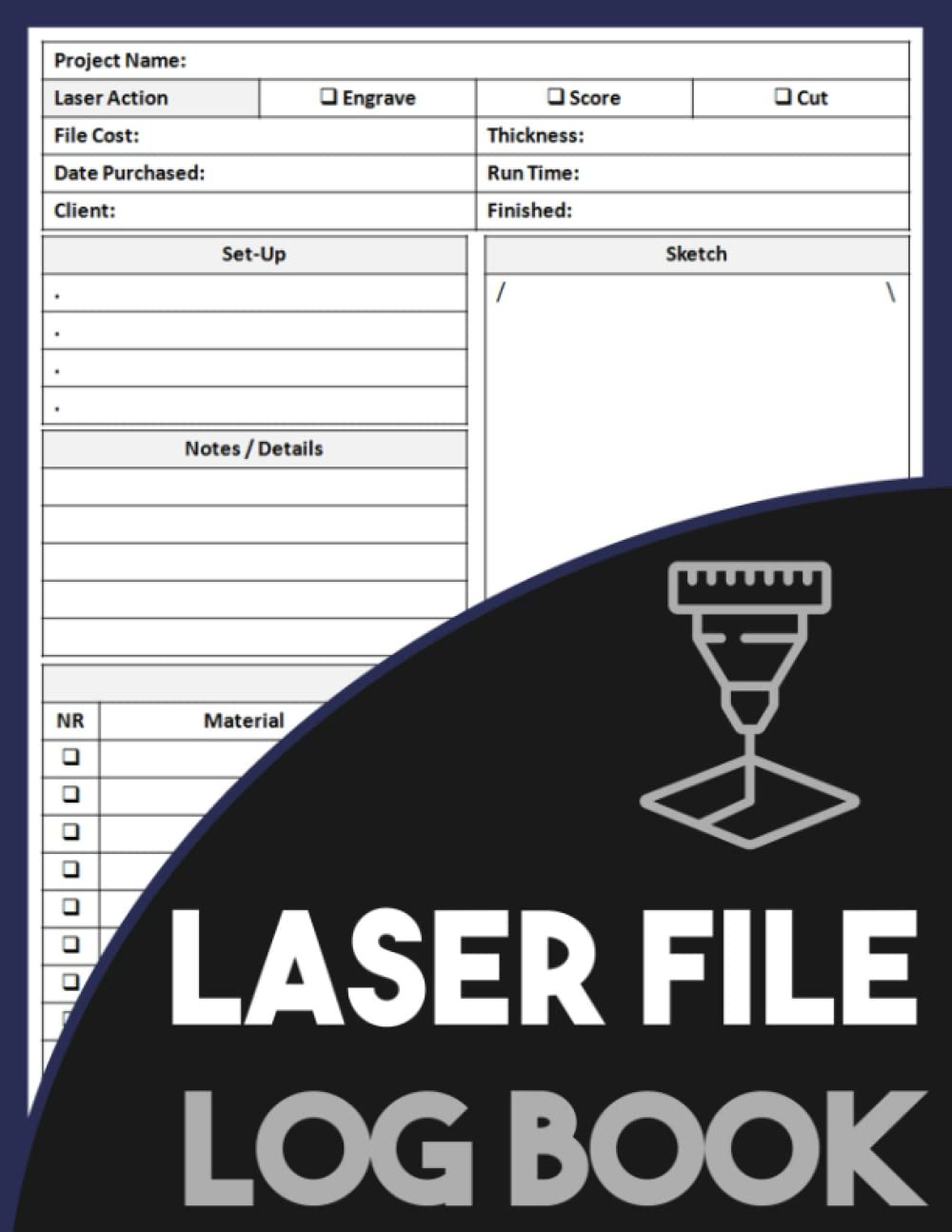 Laser File Log Book Laser File Project Tracker Cutter Laser ...