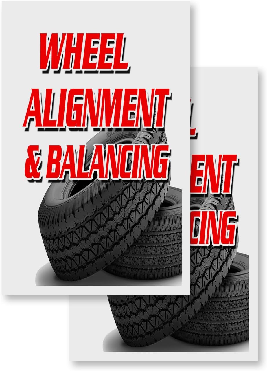 Amazon.com : Wheel Alignment & Balancing (2-Pack) 24" x 36" Vinyl ...