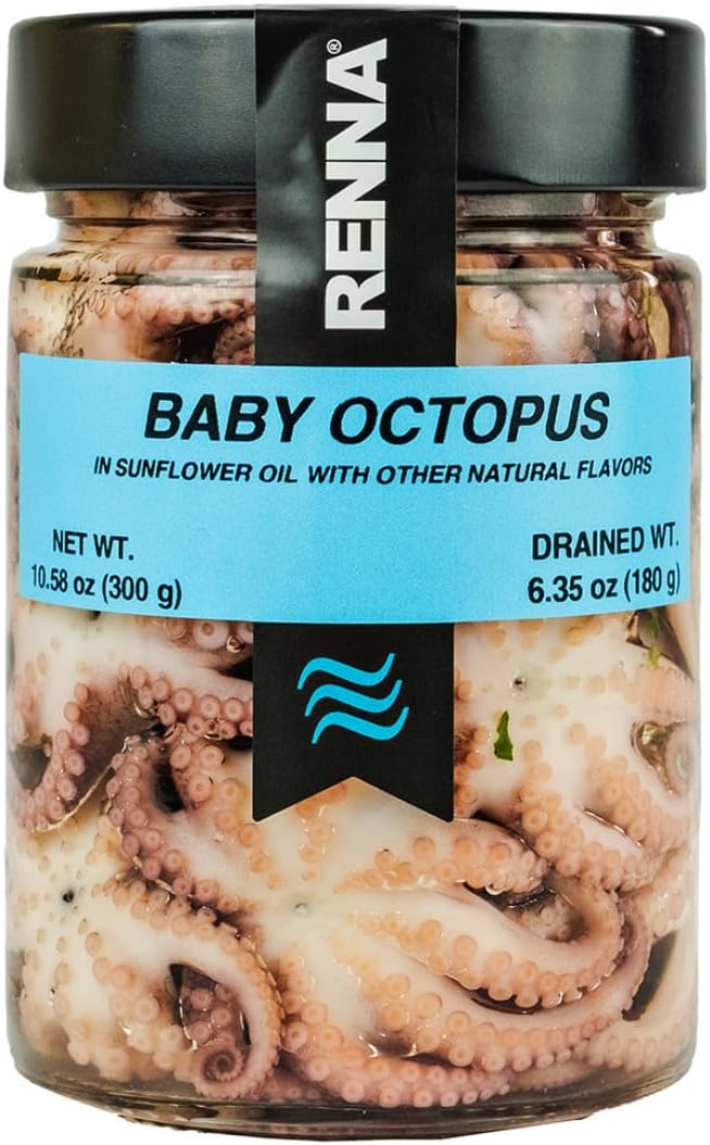 Amazon.com: Renna, Baby Octopus, Small Octopus preserved in oil (10.58 ...