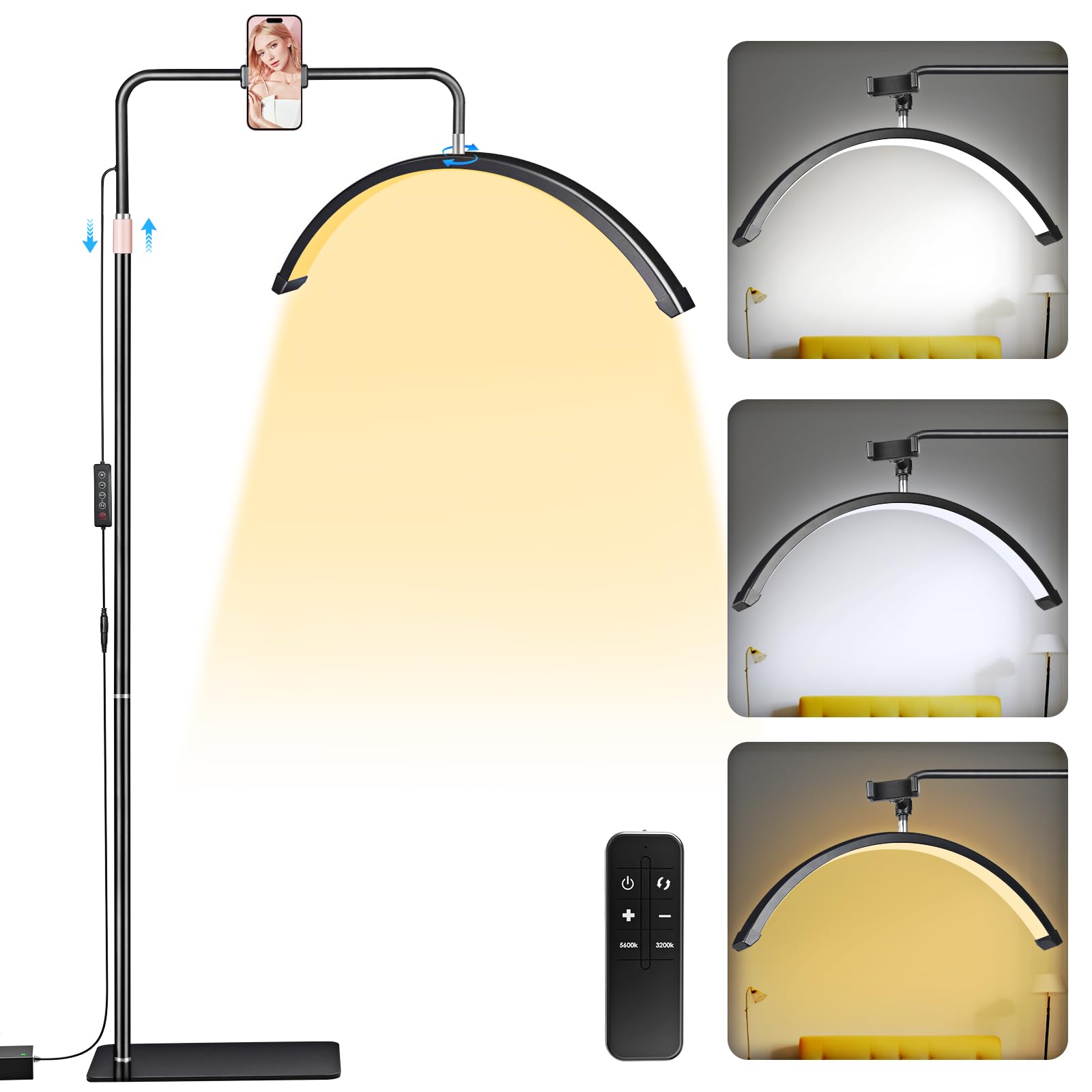 LIONVISON Half Moon Lash Lighting: LED Lash Lamp for Eyelash ...