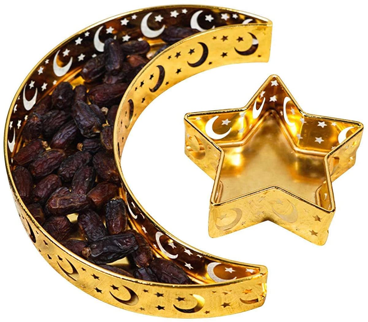 Buy KASTWAVE Eid Dinner Plate, Dinner Plate Ramadan Iron Art Tray, Food ...