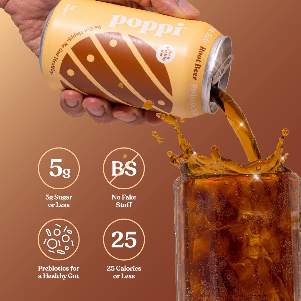 Snapklik.com : Poppi Root Beer Prebiotic Soda 12pk