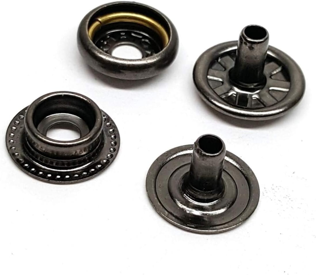 Amazon.com: 5/16" Black Gun Metal Button snap 40 Piece Set Makes 10 ...