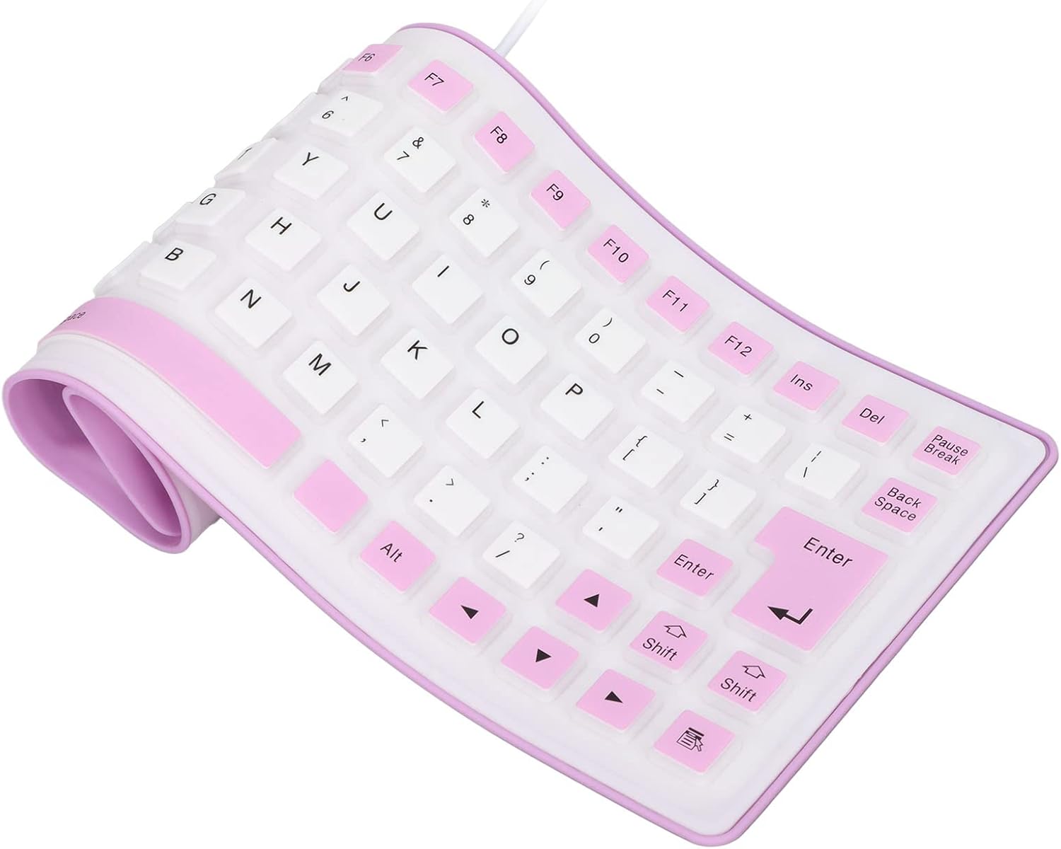 Lazmin112 Foldable Silicone Keyboard, Mute Fully Sealed Design ...