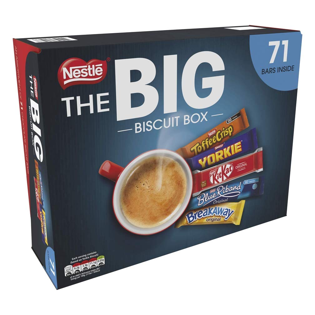Nestle The Big Biscuit Box, 71 x Chocolate Bars - Kit Kat, Yorkie ...