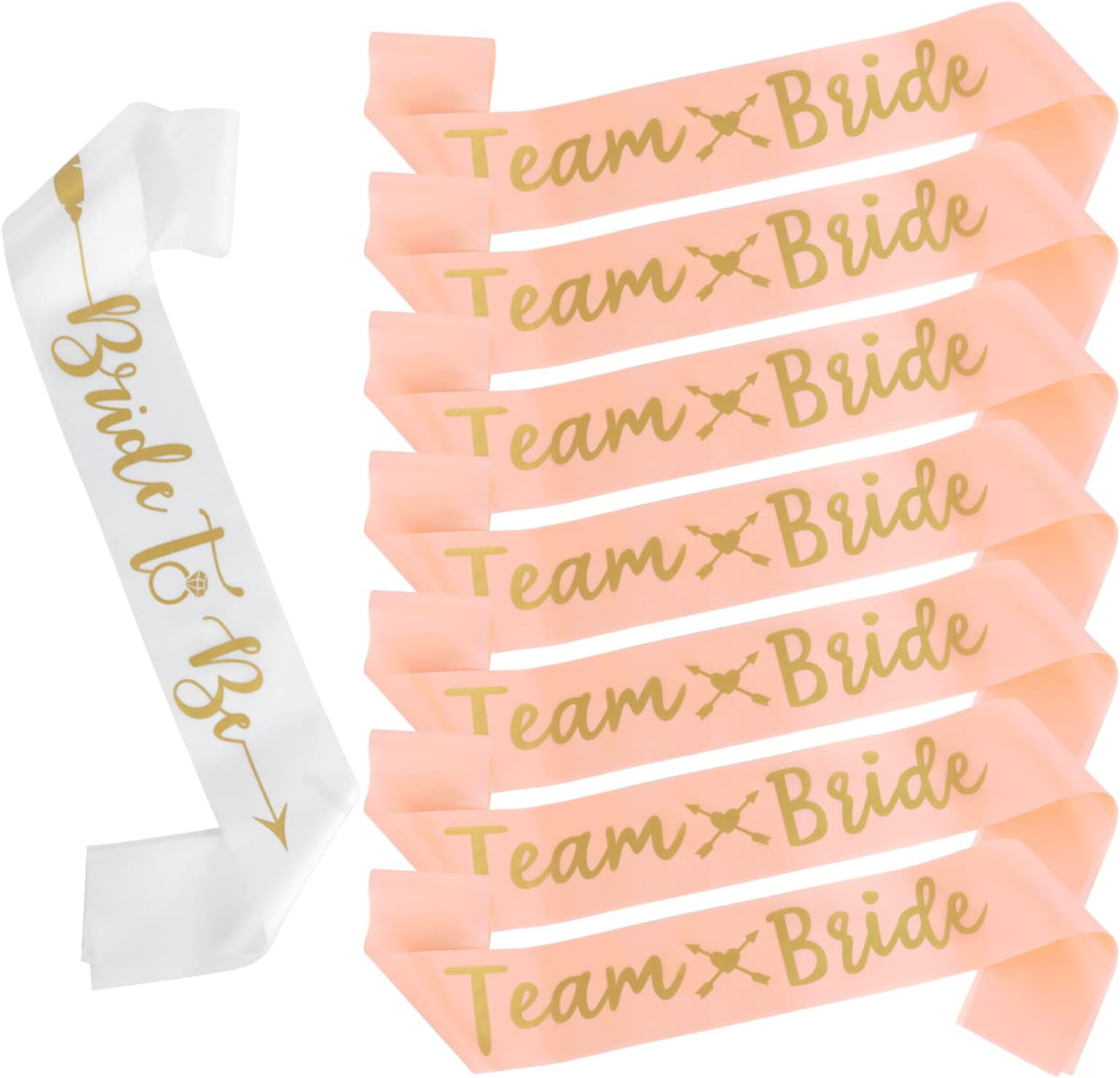 Amazon.com: BLUPLE 6 Team Bride Sashes,1 Bride to Be Sash,Team Bride ...