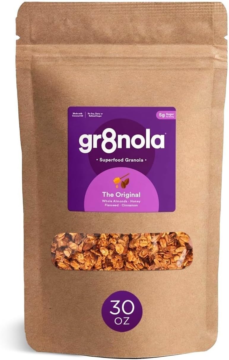 Amazon.com: gr8nola THE ORIGINAL - Healthy, Low Sugar Granola Cereal - Made with Superfoods ...