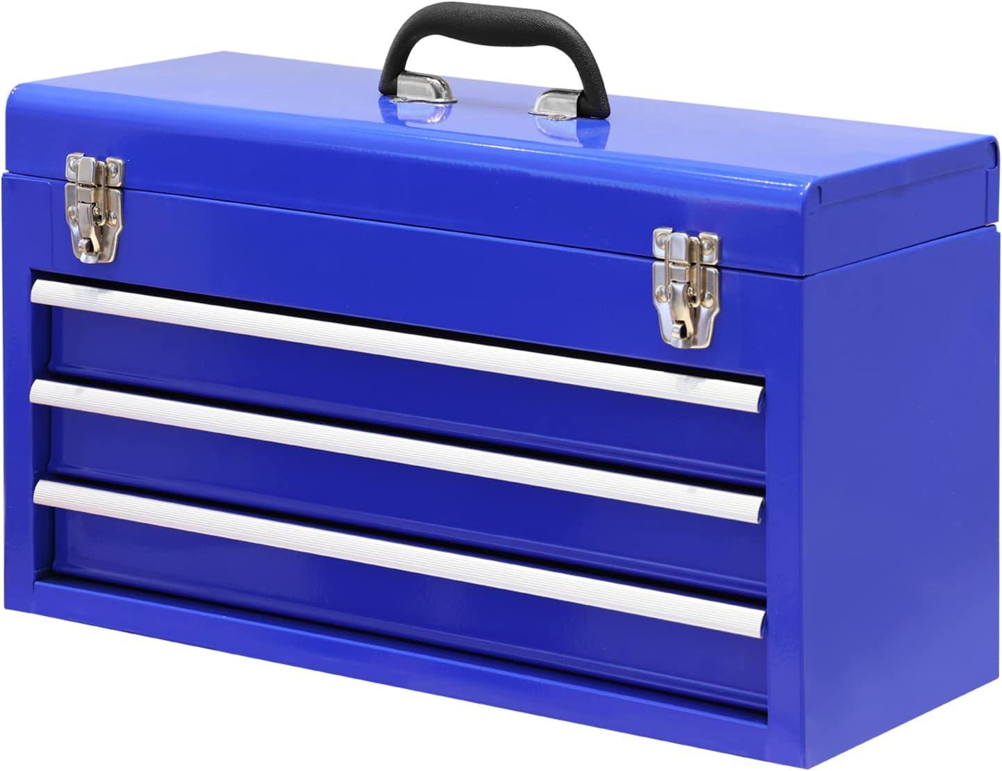 Boxo USA Hand Carry Tool Box 3-Drawer Heavy Duty Steel Toolbox with ...