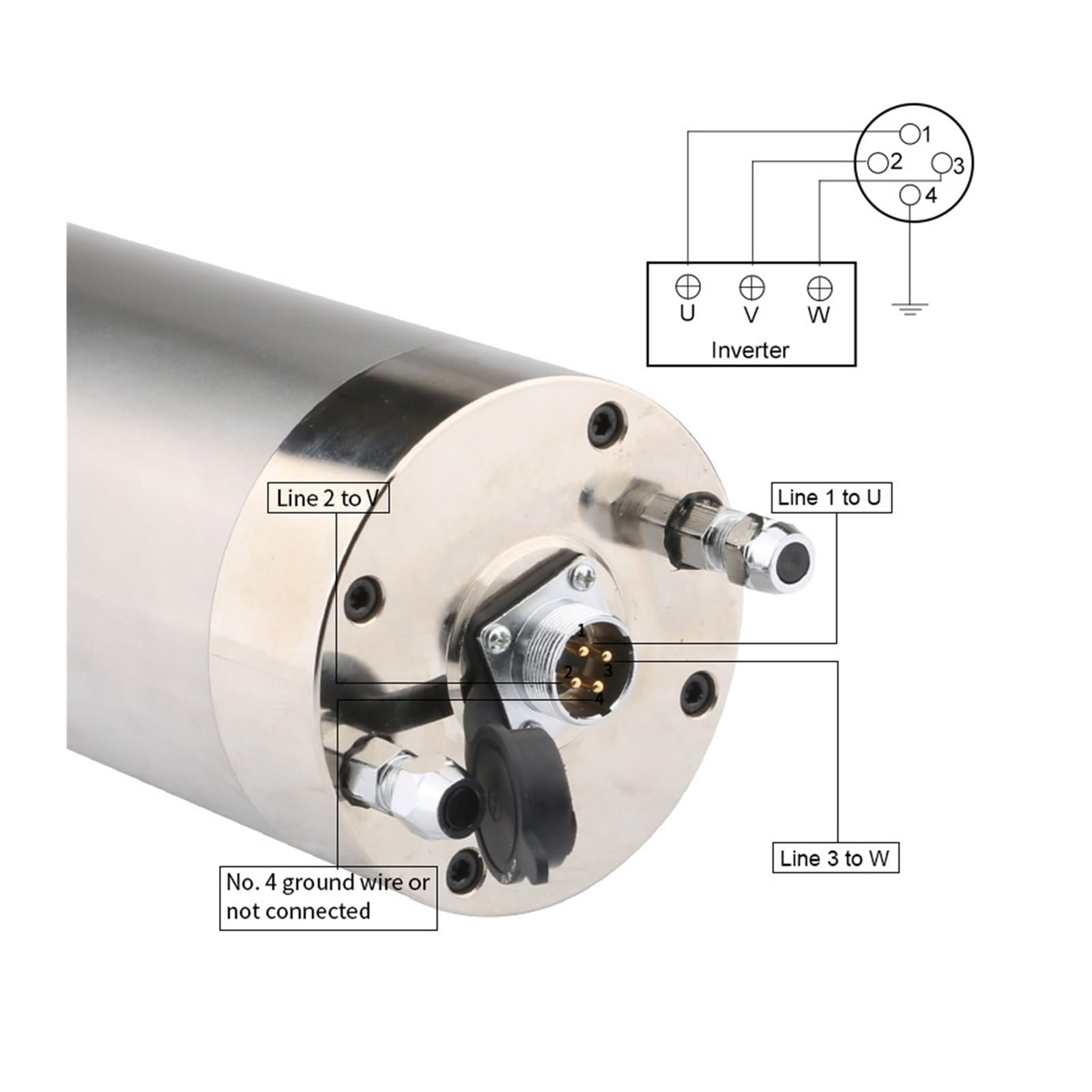 Spindle Motor Unit MT3 ER25 Power Head 8000rpm CNC Milling Machine Part