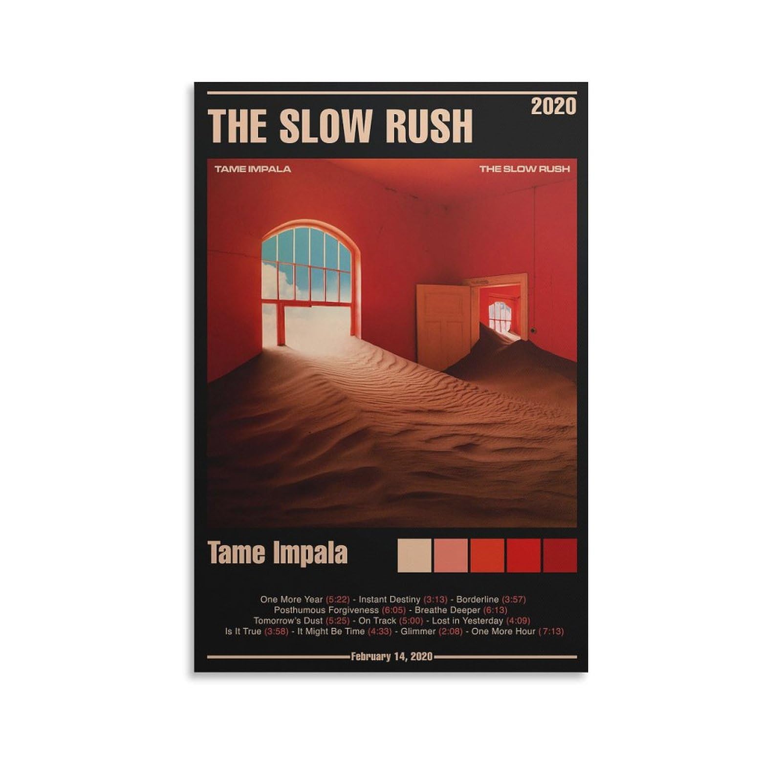Amazon.com: CJZCJZ The Slow Rush Album Poster Tame Impala Canvas Poster ...