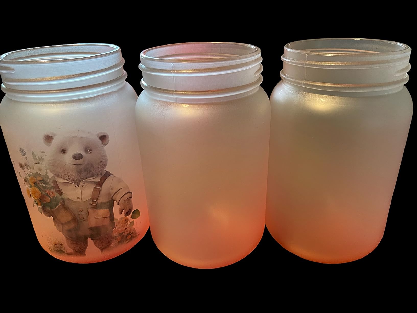 CALCA Sublimation Solar Mason Jar Light Outdoor LED Fairy Lights ...
