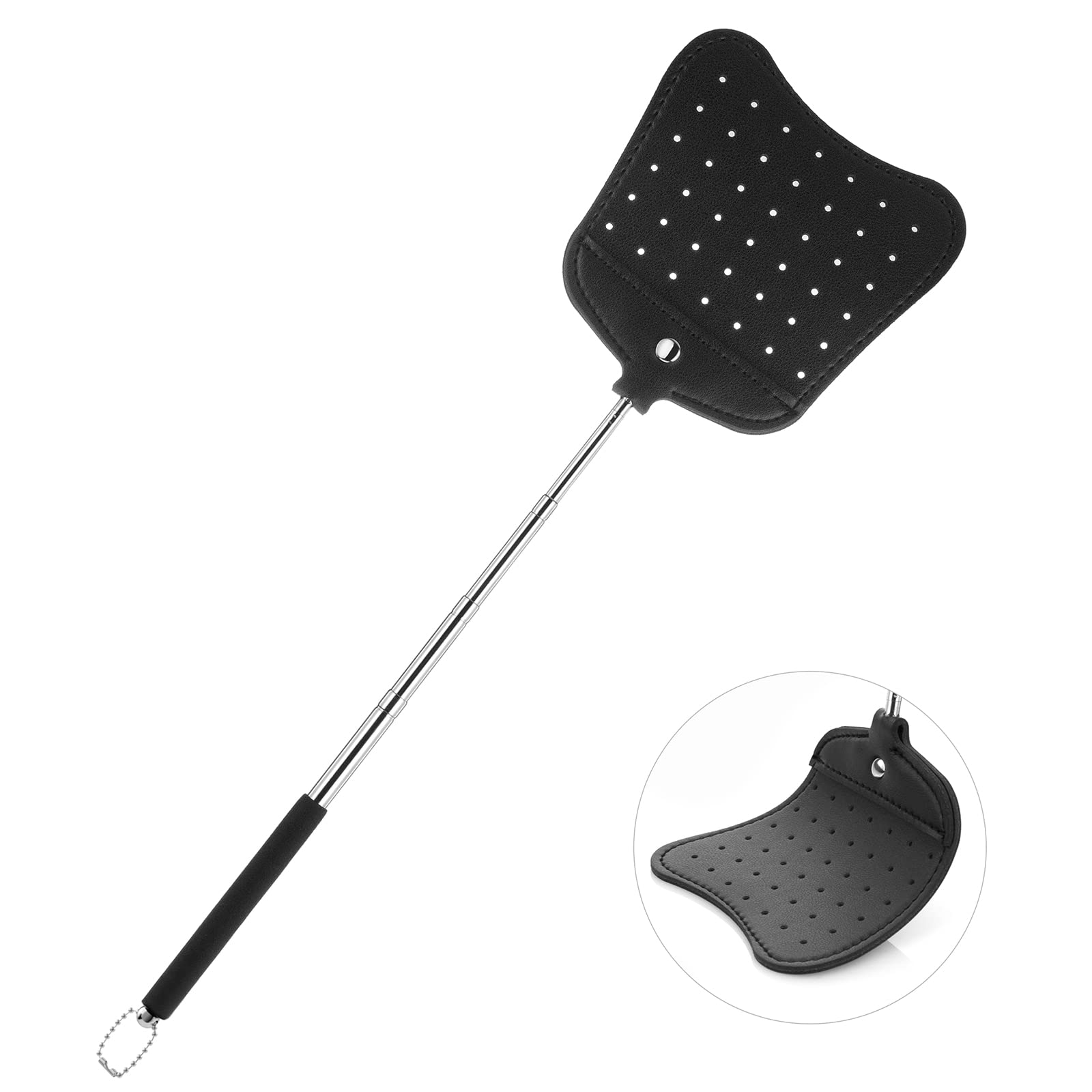Amazon.com: Foxany Leather Fly Swatter, Telescopic Heavy Duty Fly ...