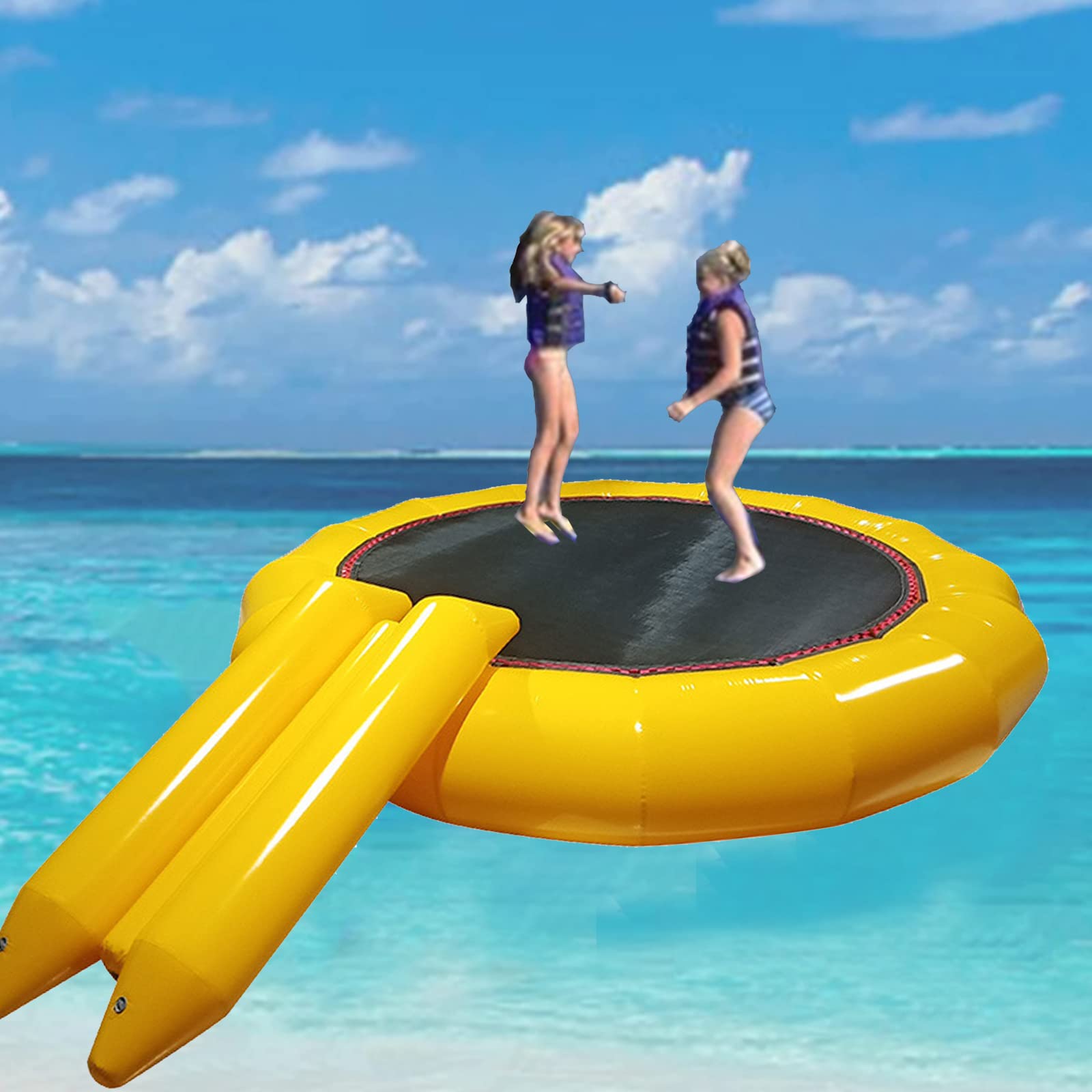 Buy BUYAEAR Water Trampoline Lake Pump Bed 1.5-2-3M Diameter Pvc ...