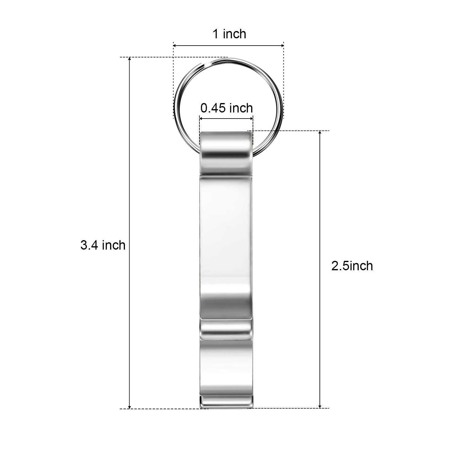 150 Pieces Metal Bottle Opener Split Key Ring Chain Keychain Bulk ...