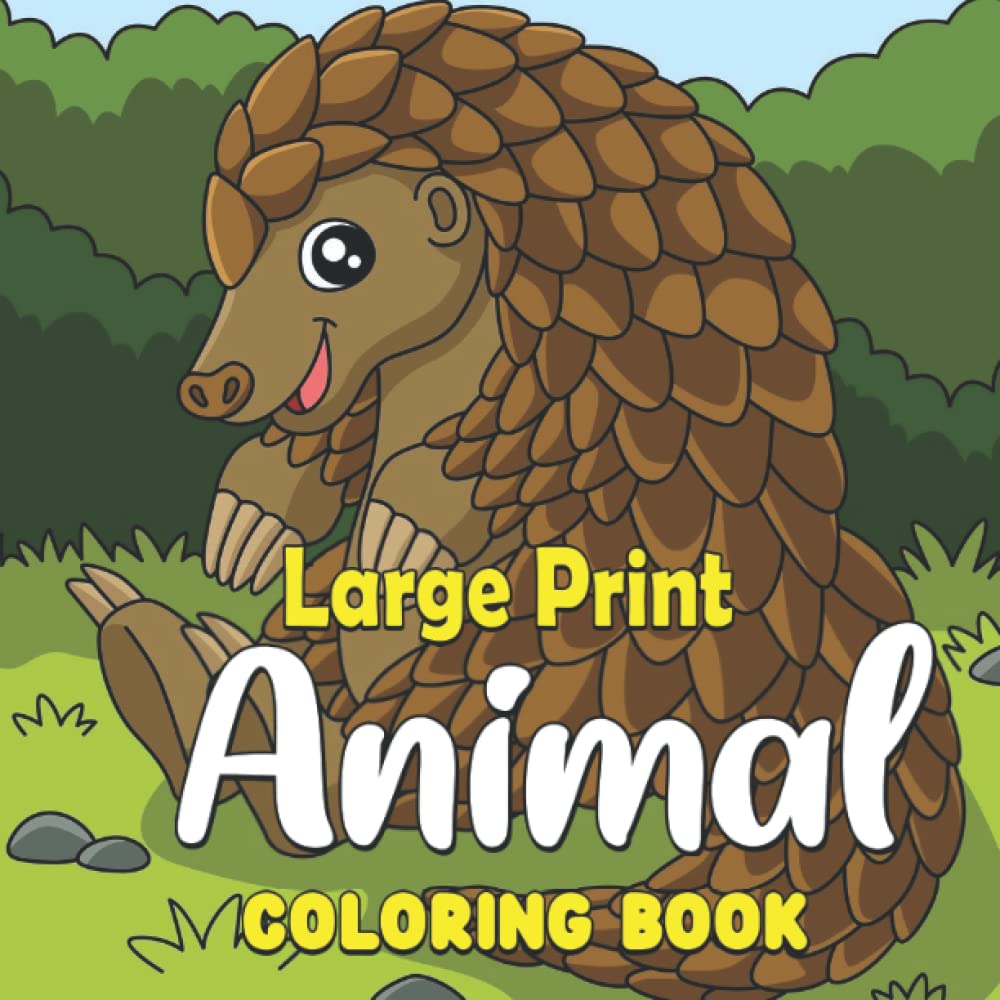 Amazon.com: Large Print Animal Coloring Book: Mindfulness and Anti ...