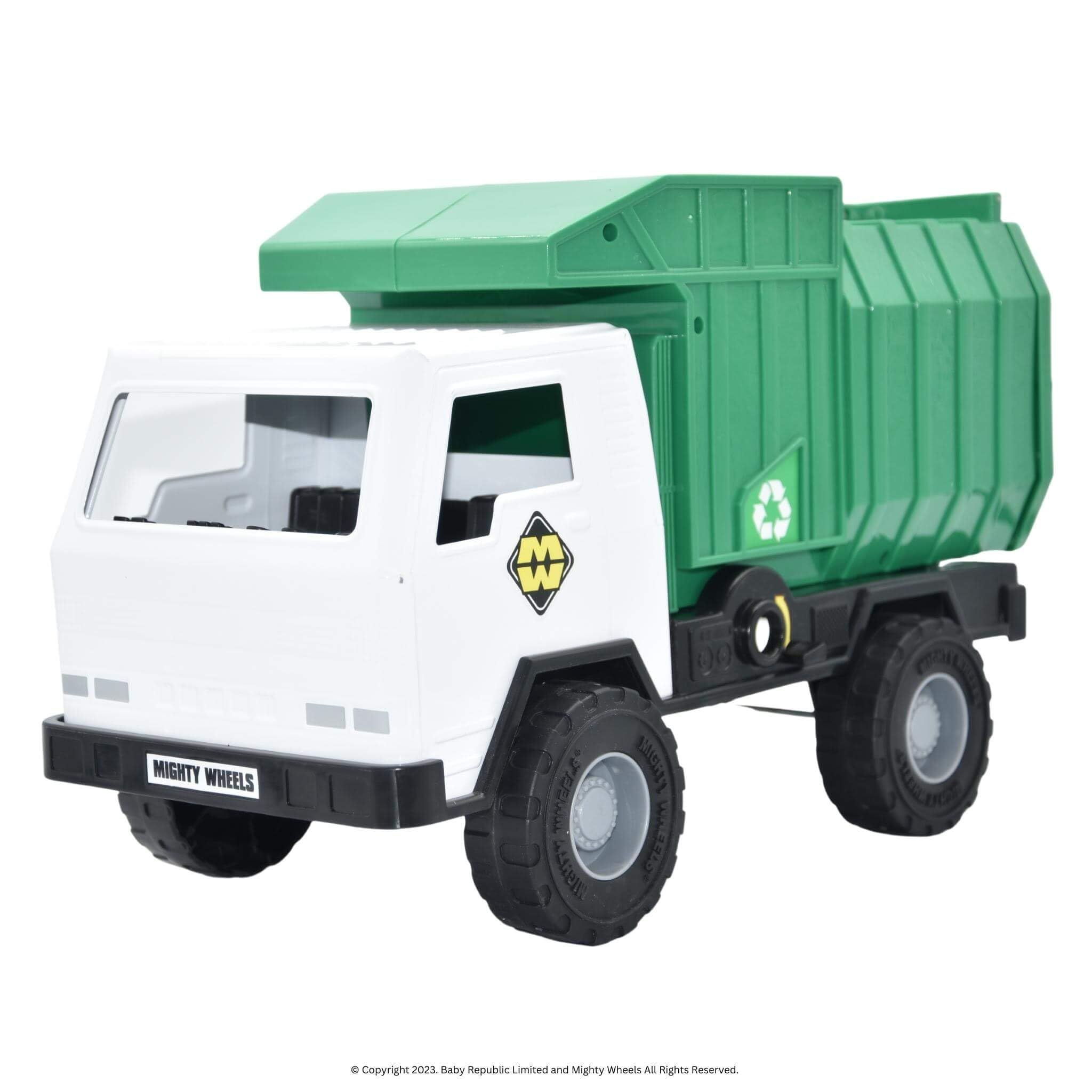 Mighty Wheels Steel Recycling Truck Toy 20" - Large Free-wheeling Toy ...