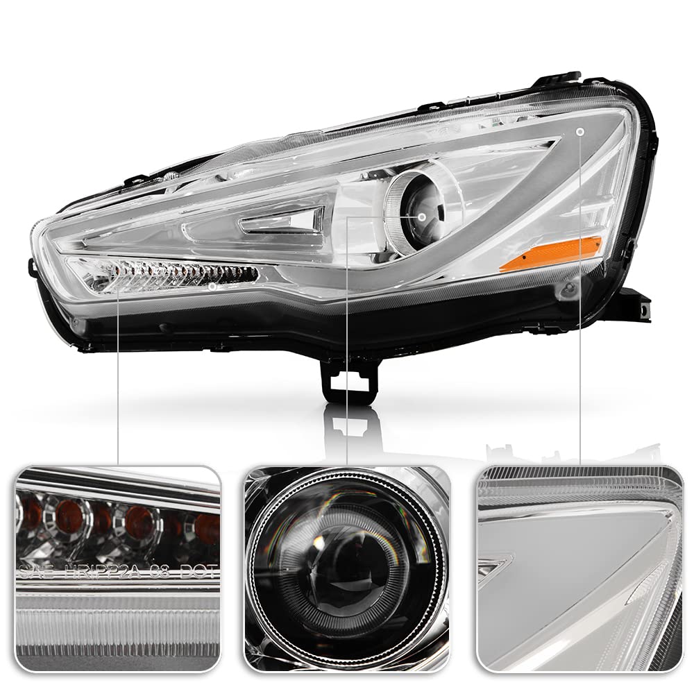 Snapklik.com : For 2008-2017 Mitsubishi Lancer Halogen Type Chrome LED ...