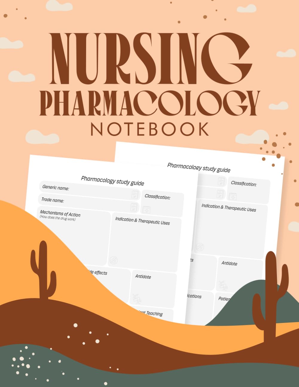 Nursing Pharmacology Notebook: Blank Medication Templates | The ...