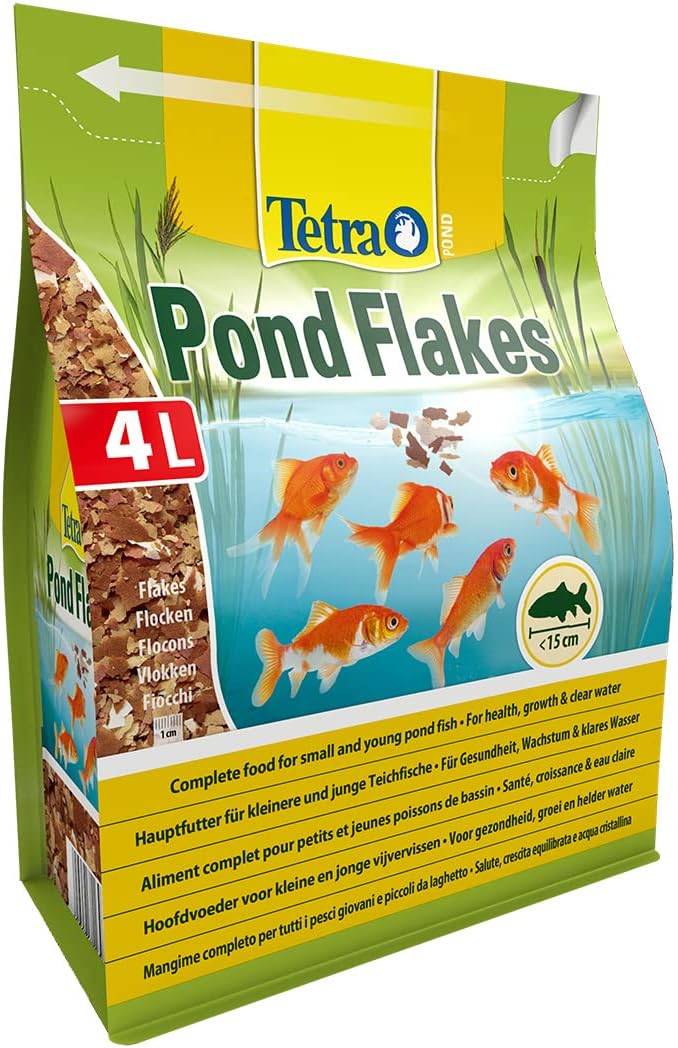 Tetra Pond Flake, Complete and Varied Fish Food for Young and Small ...
