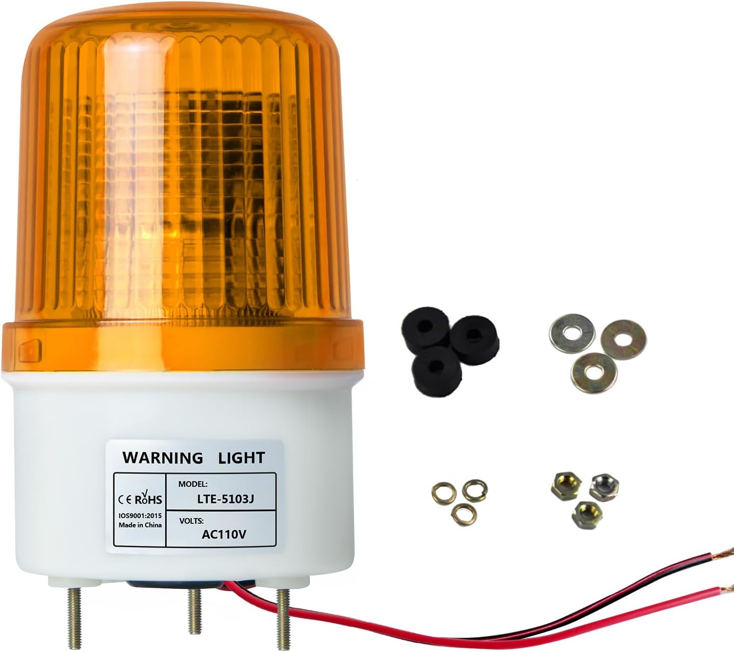 Amazon.com: B6L4PACT AMBER 85-265V AC 3W LED 1/2" NPT PIPE MOUNT ...