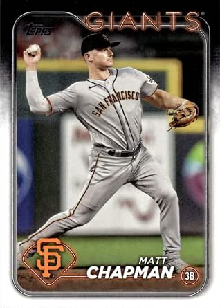 Amazon.com: 2024 TOPPS #393 MATT CHAPMAN GIANTS BASEBALL OFFICIAL ...