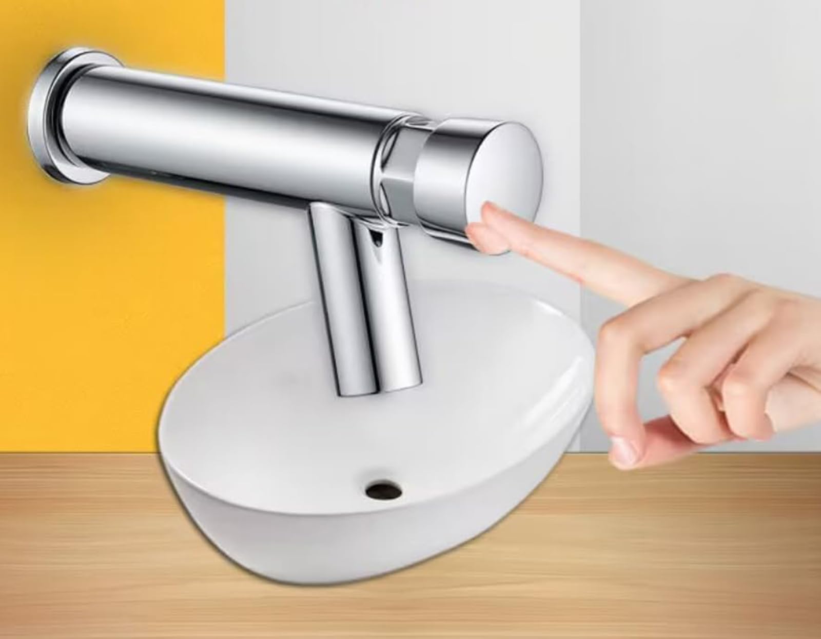 Wall Mounted Self Closing Taps Bathroom Tap Automatic Self Closing ...