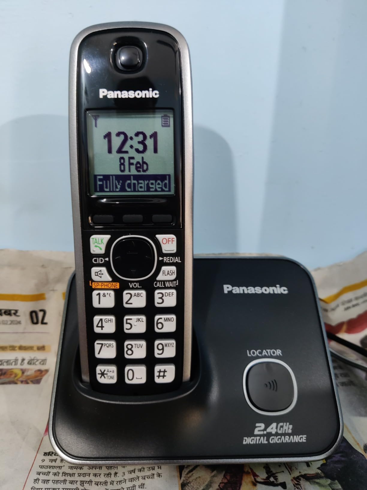 Panasonic Single Line Digital Cordless Telephone, Black : Amazon.in ...