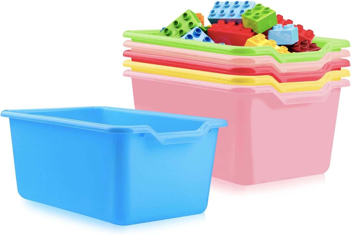 Amazon.com: IRIS USA Large Multi-Purpose Plastic Storage Bins, 4-Pack ...