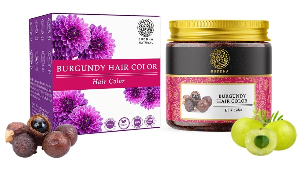 Buddha Natural Burgundy Hair Color Powder (50g) - Get Instant Burgundy ...