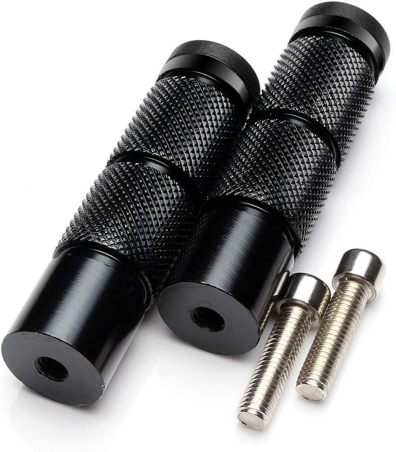 Amazon.com: CNC Universal Motorcycle Bicycle Passenger Foot Pegs M8 ...