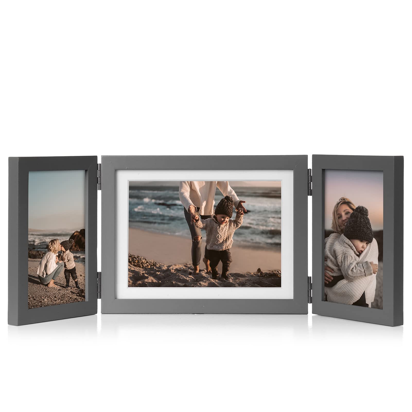 Amazon.com - Tamolus 3 Vertical Horizontal Hinged Wood Picture Frame ...